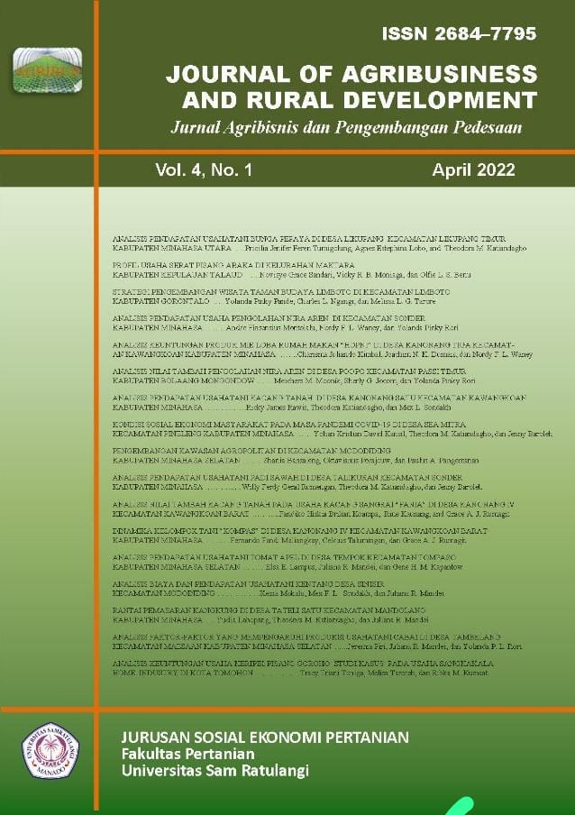 Journal of Agribusiness and Rural Development (Jurnal Agribisnis dan ...